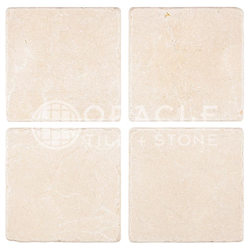 Crema Marfil (Spanish) Marble 6" X 6" Tile Tumbled — Oracle Tile & Stone