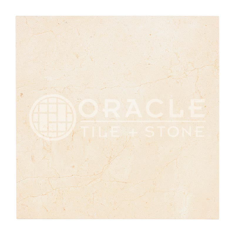 Crema Marfil (Spanish) Marble 18" X 18" Tile (Micro-Beveled) - SELECT ...